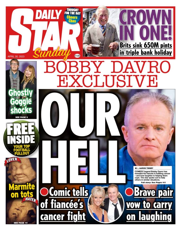 Daily Star Sunday Front Page 30th of April 2023 - Tomorrow's Papers Today!