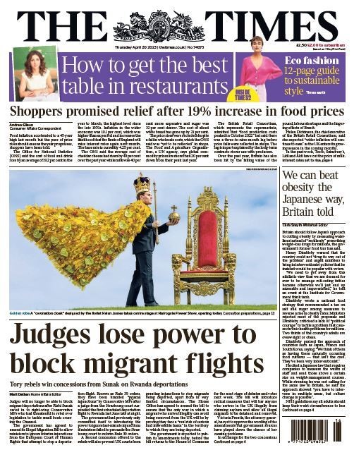 Times Front Page 14th of November 2020 - Tomorrow's Papers Today!