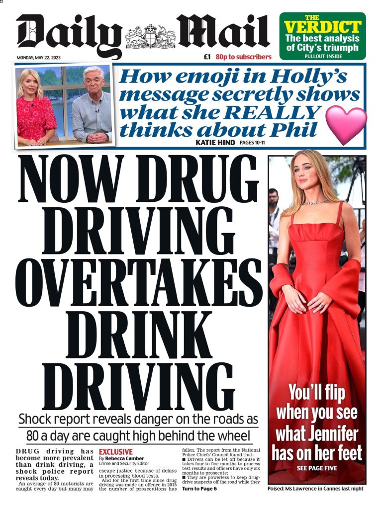 Daily Mail Front Page 22nd of May 2023 - Tomorrow's Papers Today!