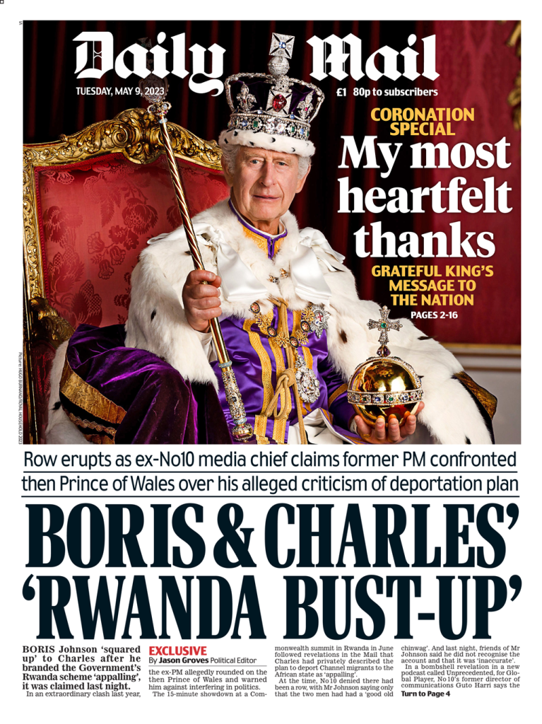 Daily Mail Front Page 9th of May 2023 - Tomorrow's Papers Today!