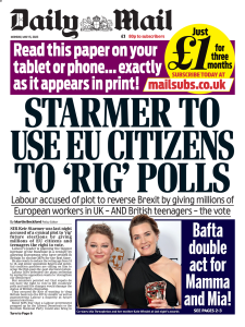 Daily Mail Front Page 15th of May 2023 - Tomorrow's Papers Today!
