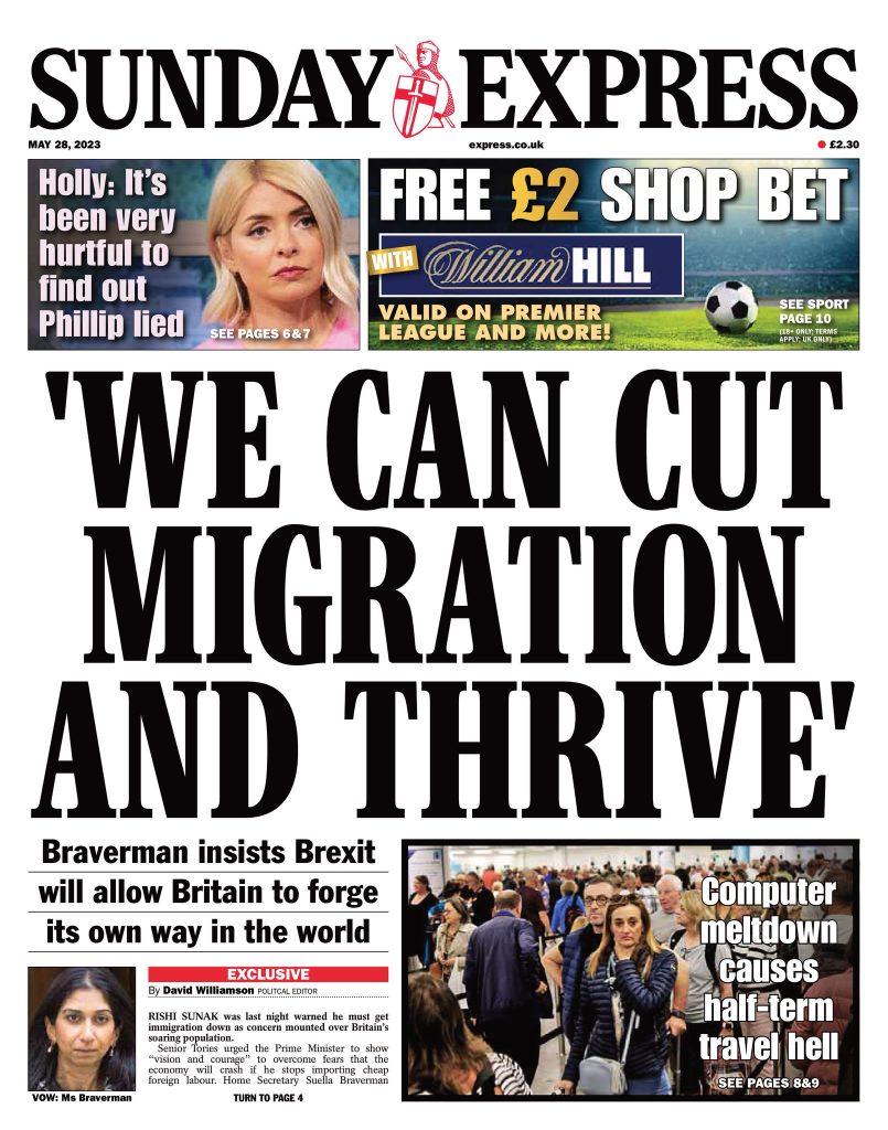 Sunday Express Front Page 28th of May 2023 - Tomorrow's Papers Today!