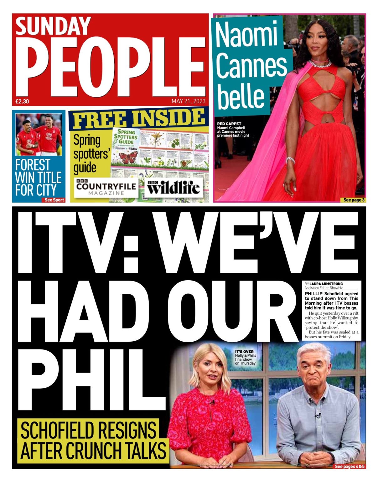 Sunday People Front Page 21st of May 2023 - Tomorrow's Papers Today!