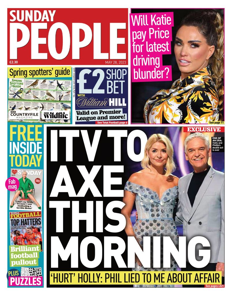 Sunday People Front Page 28th of May 2023 - Tomorrow's Papers Today!