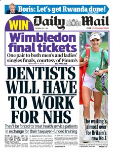 Daily Mail Front Page 1st of July 2023 - Tomorrow's Papers Today!