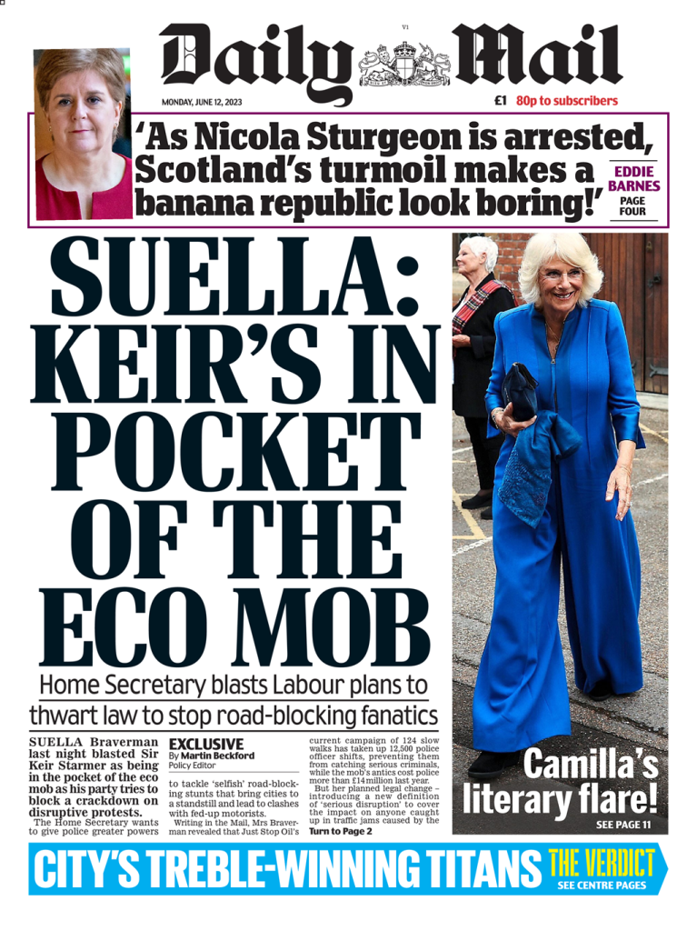 Daily Mail Front Page 12th of June 2023 - Tomorrow's Papers Today!