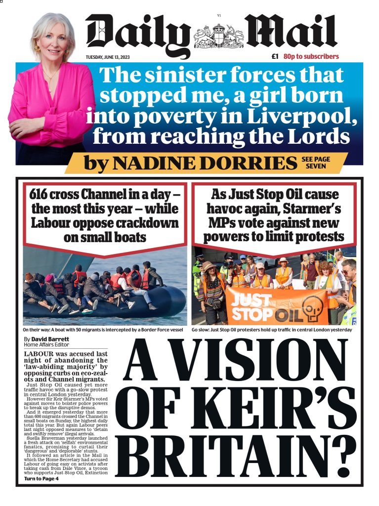 Daily Mail Front Page 13th of June 2023 - Tomorrow's Papers Today!