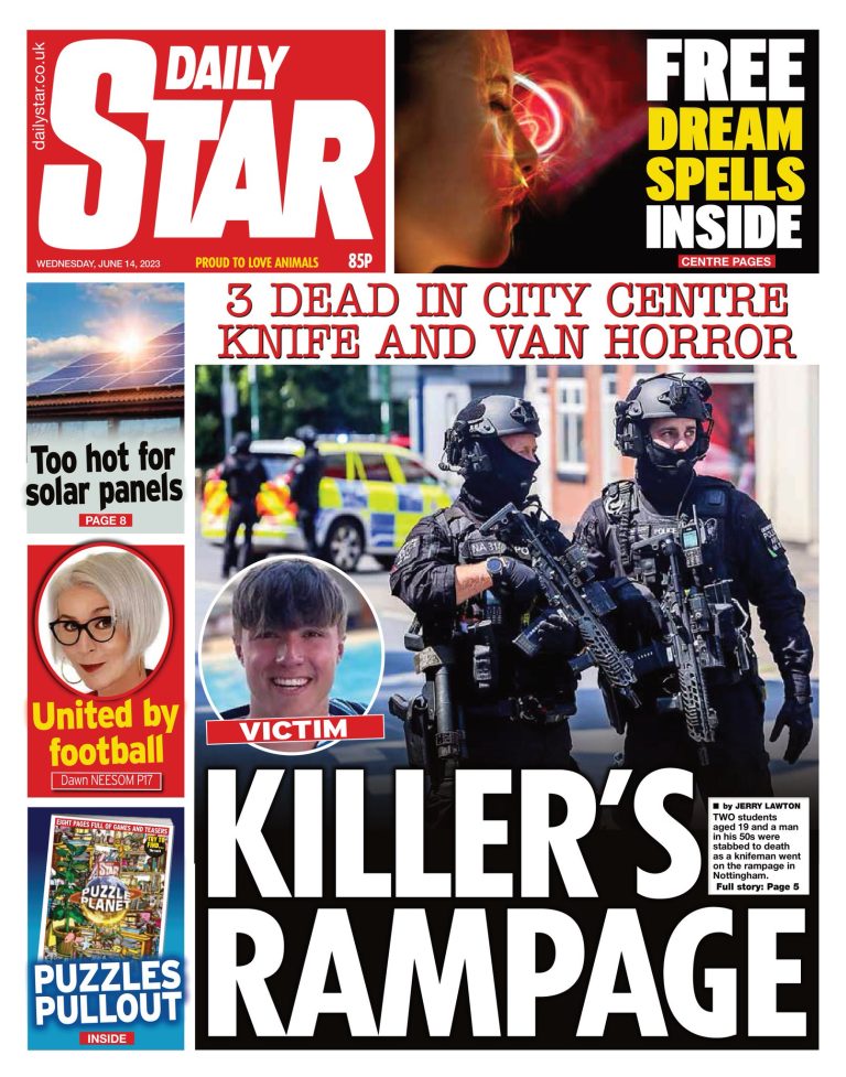Daily Star Front Page 14th of June 2023 - Tomorrow's Papers Today!