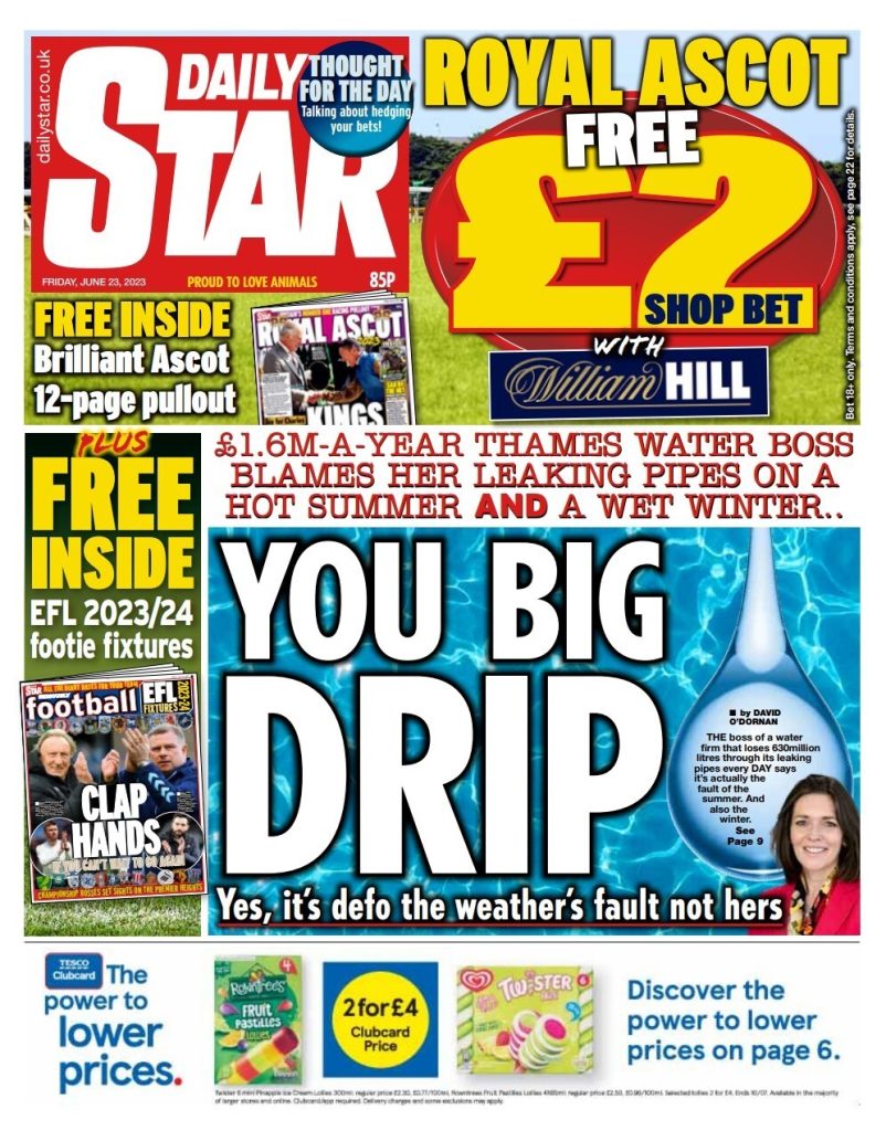 Daily Star Front Page 23rd of June 2023 - Tomorrow's Papers Today!