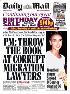 Daily Mail Front Page 27th of July 2023 - Tomorrow's Papers Today!