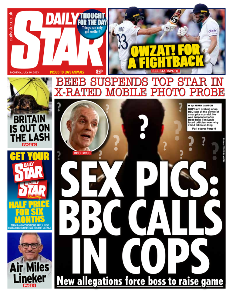 Daily Star Front Page 10th of July 2023 - Tomorrow's Papers Today!