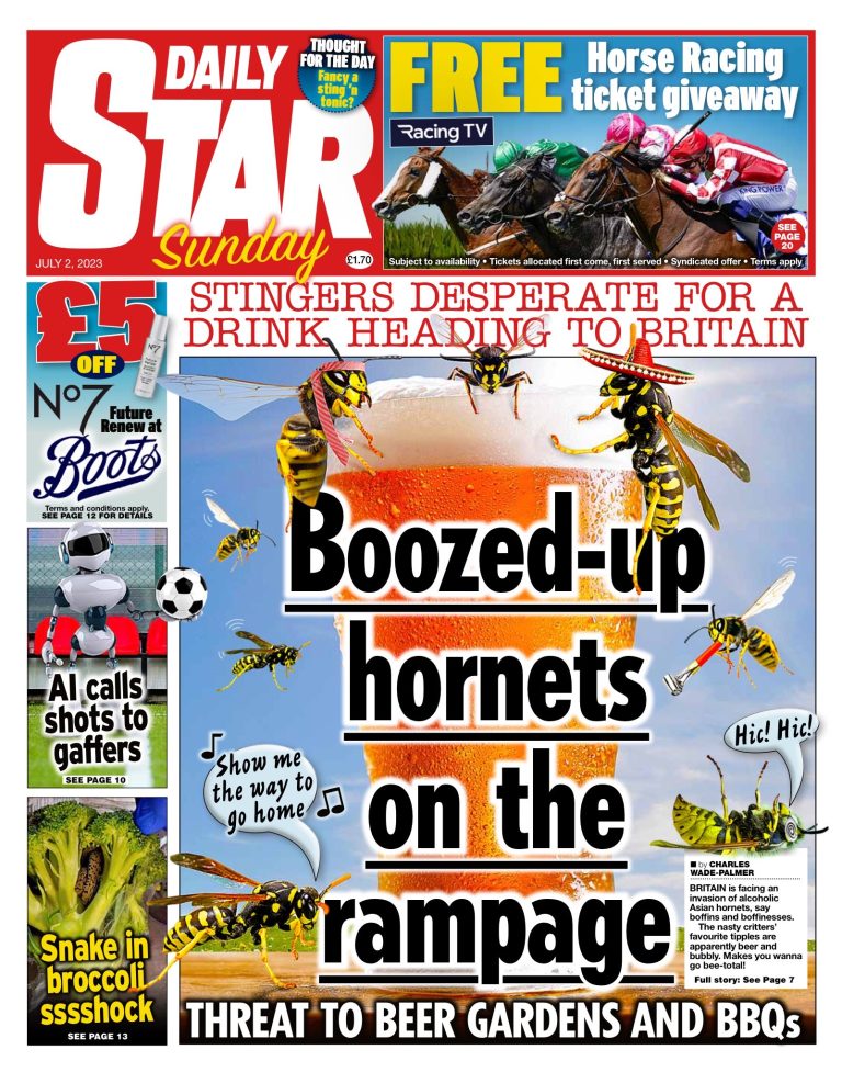 Daily Star Sunday Front Page 2nd of July 2023 - Tomorrow's Papers Today!