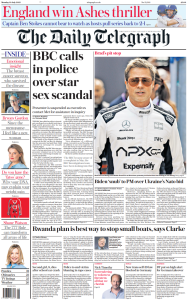 Daily Telegraph Front Page 10th of July 2023 - Tomorrow's Papers Today!