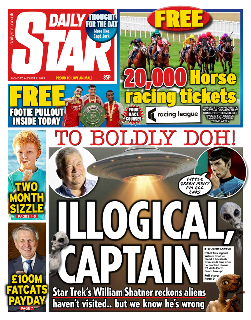 Daily Star Front Page 7th of August 2023 - Tomorrow's Papers Today!