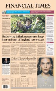 Financial Times Front Page 17th of August 2023 - Tomorrow's Papers Today!