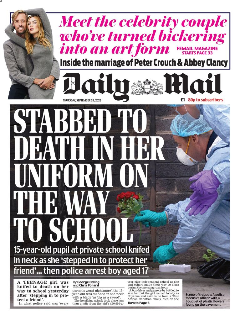 Daily Mail Front Page 28th of September 2023 - Tomorrow's Papers Today!