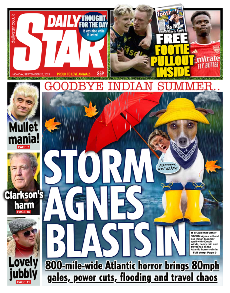 Daily Star Front Page 25th of September 2023 - Tomorrow's Papers Today!