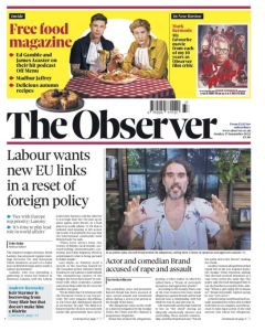 Observer Front Page 17th of September 2023 - Tomorrow's Papers Today!