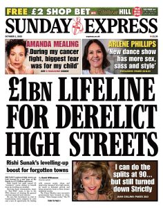 Sunday Express Front Page 1st of October 2023 - Tomorrow's Papers Today!