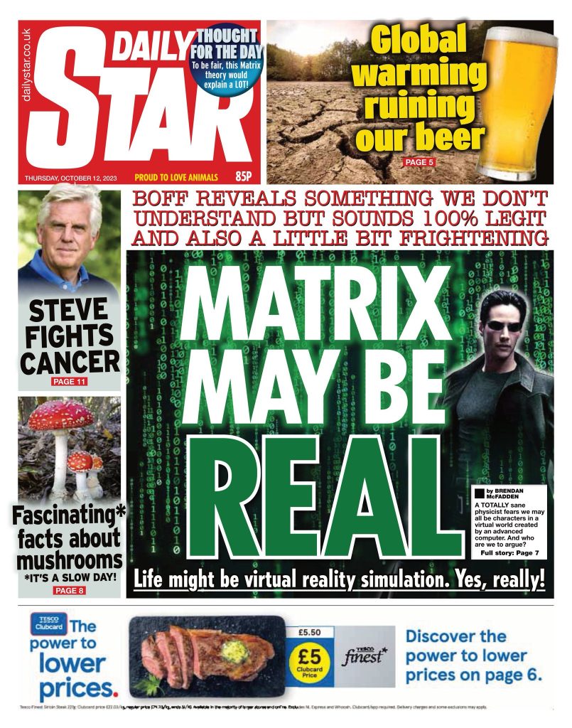 Daily Star Front Page 12th of October 2023 - Tomorrow's Papers Today!