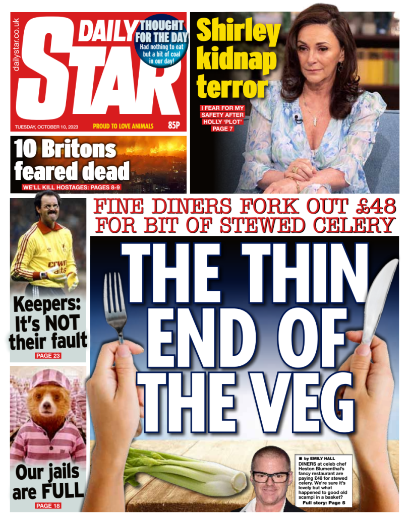 Daily Star Front Page 10th of October 2023 - Tomorrow's Papers Today!