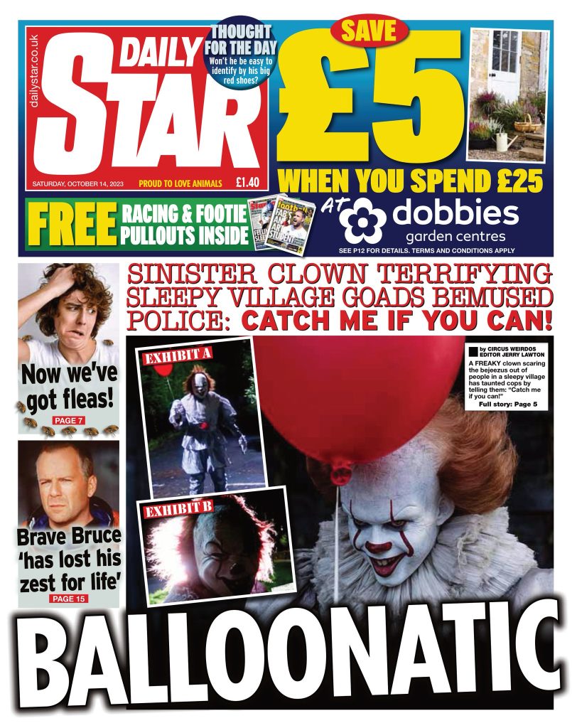 Daily Star Front Page 14th of October 2023 - Tomorrow's Papers Today!