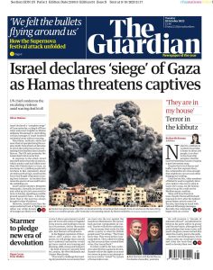 Guardian Front Page 10th of October 2023 - Tomorrow's Papers Today!