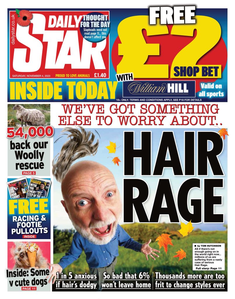 Daily Star Front Page 4th of November 2023 - Tomorrow's Papers Today!