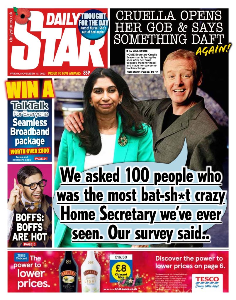 Daily Star Front Page 10th of November 2023 - Tomorrow's Papers Today!