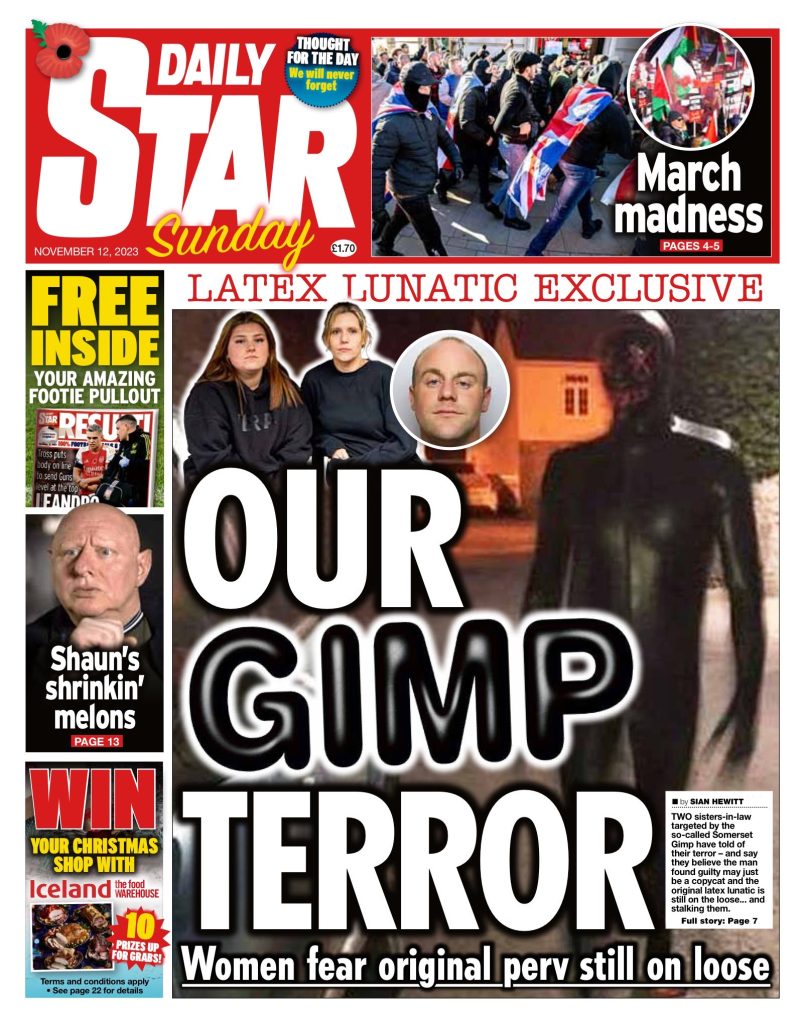 Daily Star Sunday Front Page 12th of November 2023 - Tomorrow's Papers Today!