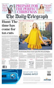 Daily Telegraph Front Page 18th of November 2023 - Tomorrow's Papers Today!