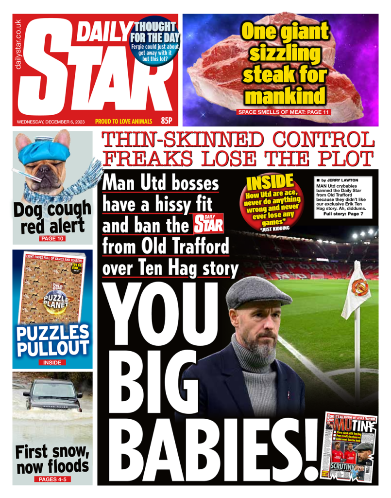 Daily Star Front Page 6th of December 2023 - Tomorrow's Papers Today!