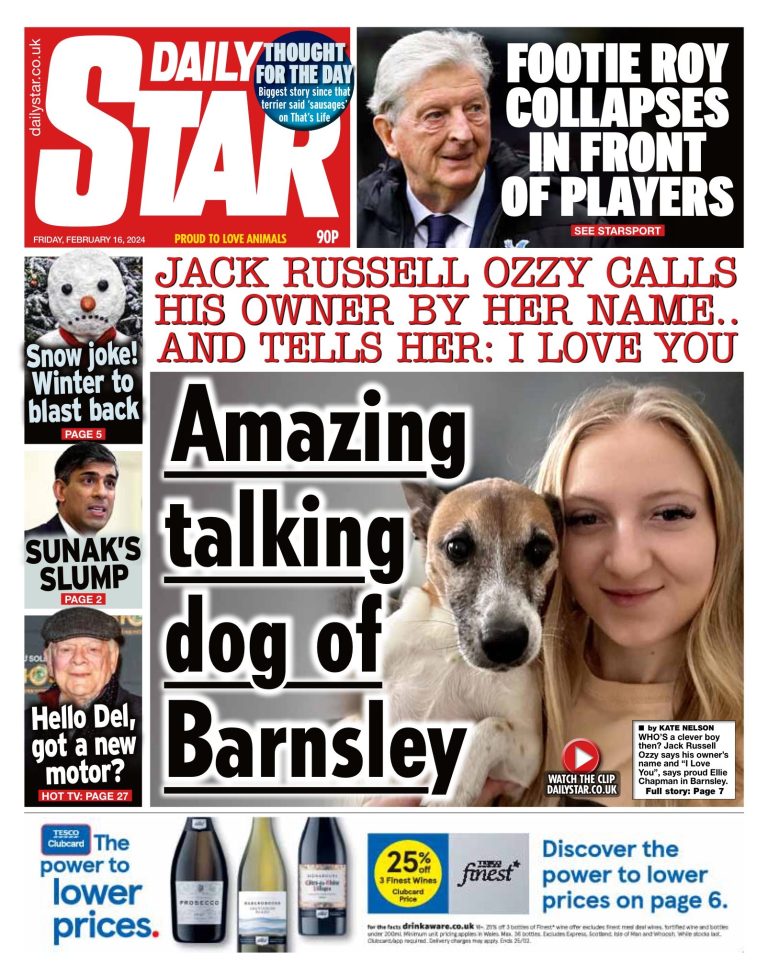 Daily Star Front Page 16th of February 2024 - Tomorrow's Papers Today!