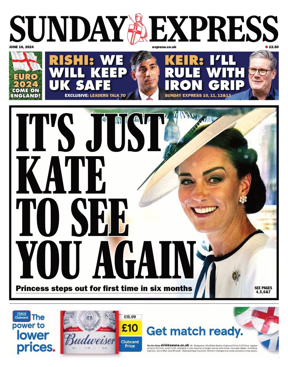 Sunday Express Front Page 16th of June 2024 - Tomorrow's Papers Today!