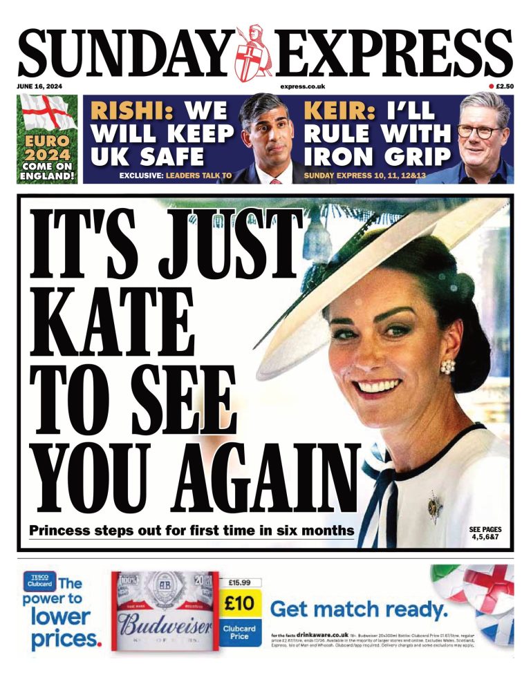 Sunday Express Front Page 16th of June 2024 - Tomorrow's Papers Today!