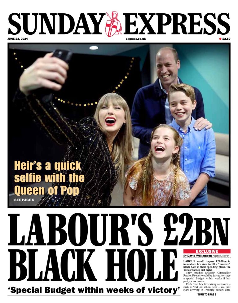 Sunday Express Front Page 23rd of June 2024 - Tomorrow's Papers Today!