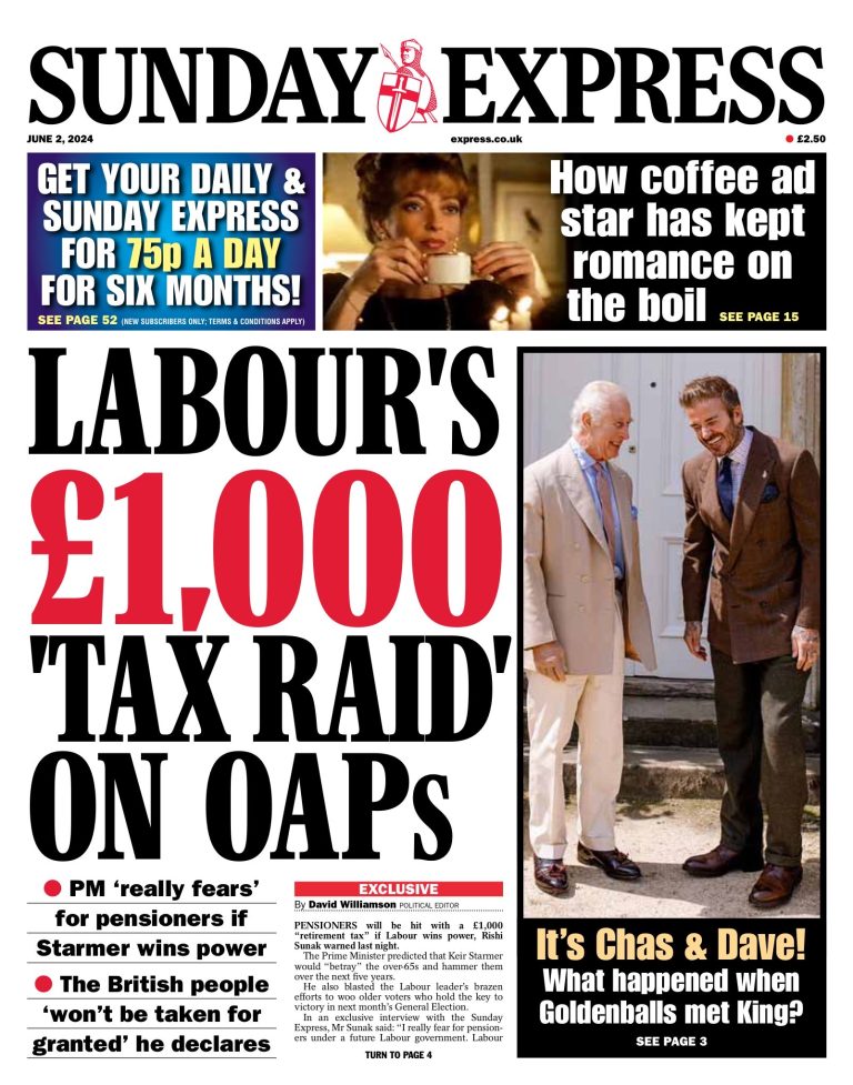 Sunday Express Front Page 2nd of June 2024 - Tomorrow's Papers Today!