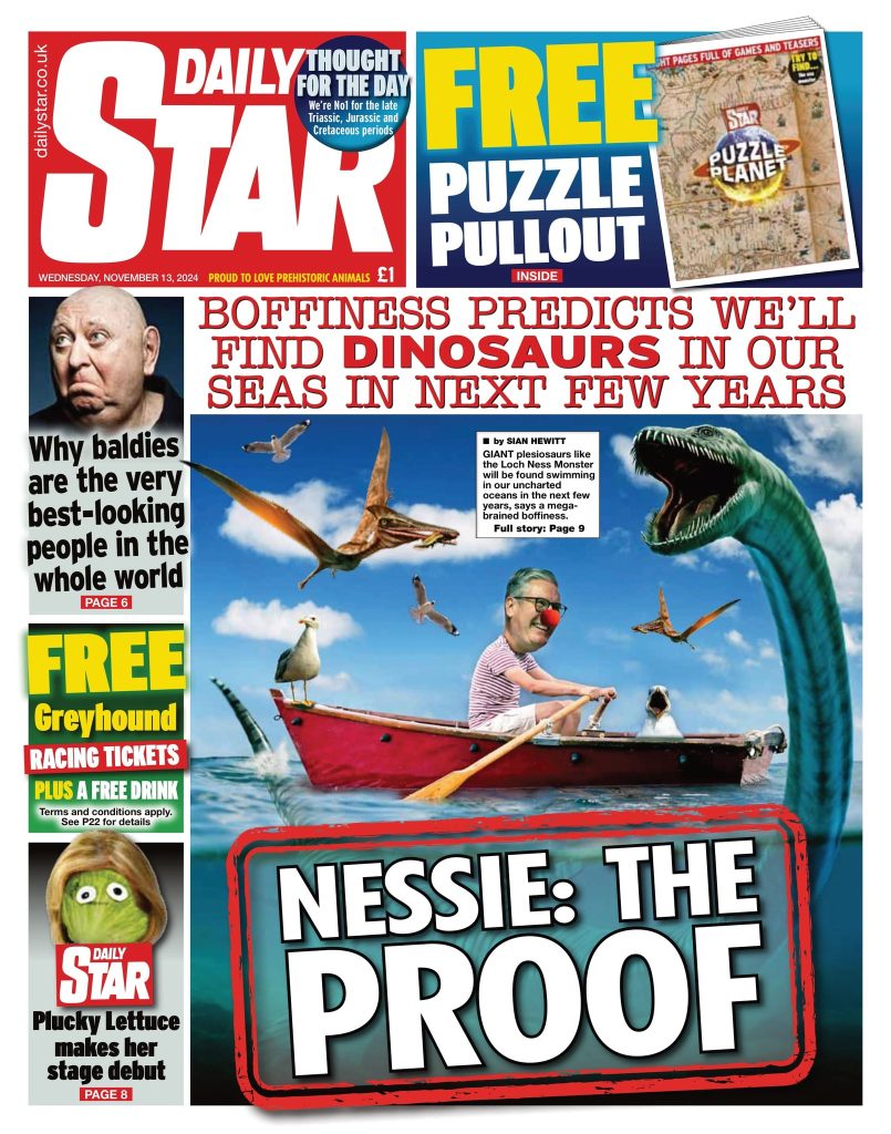 Daily Star Front Page 13th of November 2024 - Tomorrow's Papers Today!