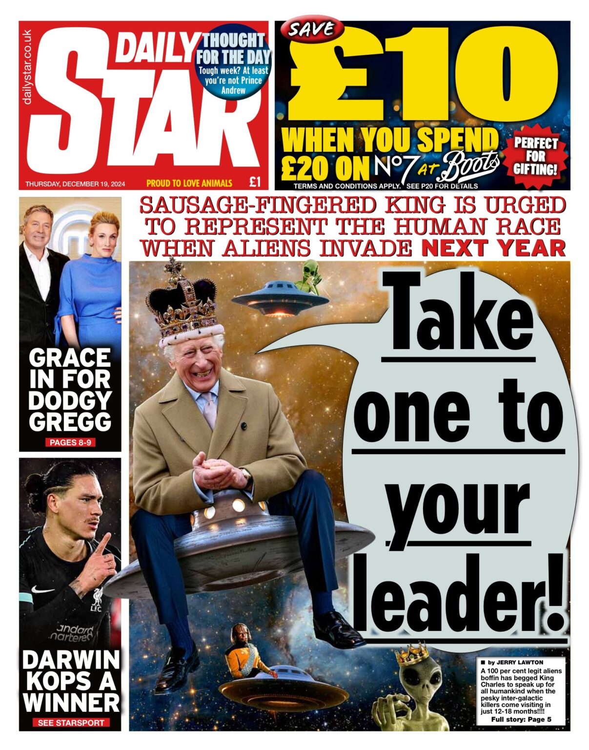 Daily Star Front Page 19th of December 2024 - Tomorrow's Papers Today!
