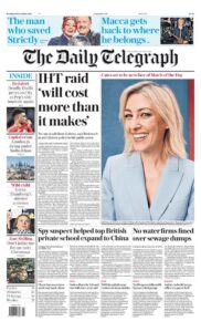 Daily Telegraph Front Page 16th of December 2024 - Tomorrow's Papers Today!