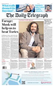 Daily Telegraph Front Page 28th of December 2024 - Tomorrow's Papers Today!