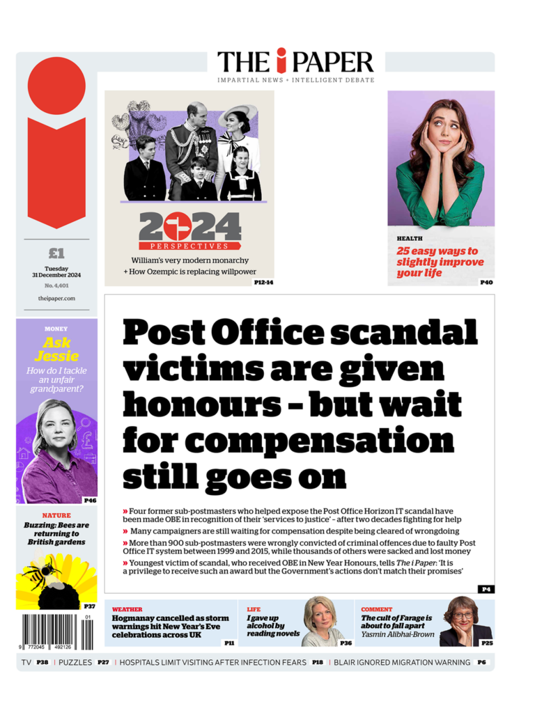 i Front Page 31st of December 2024 - Tomorrow's Papers Today!