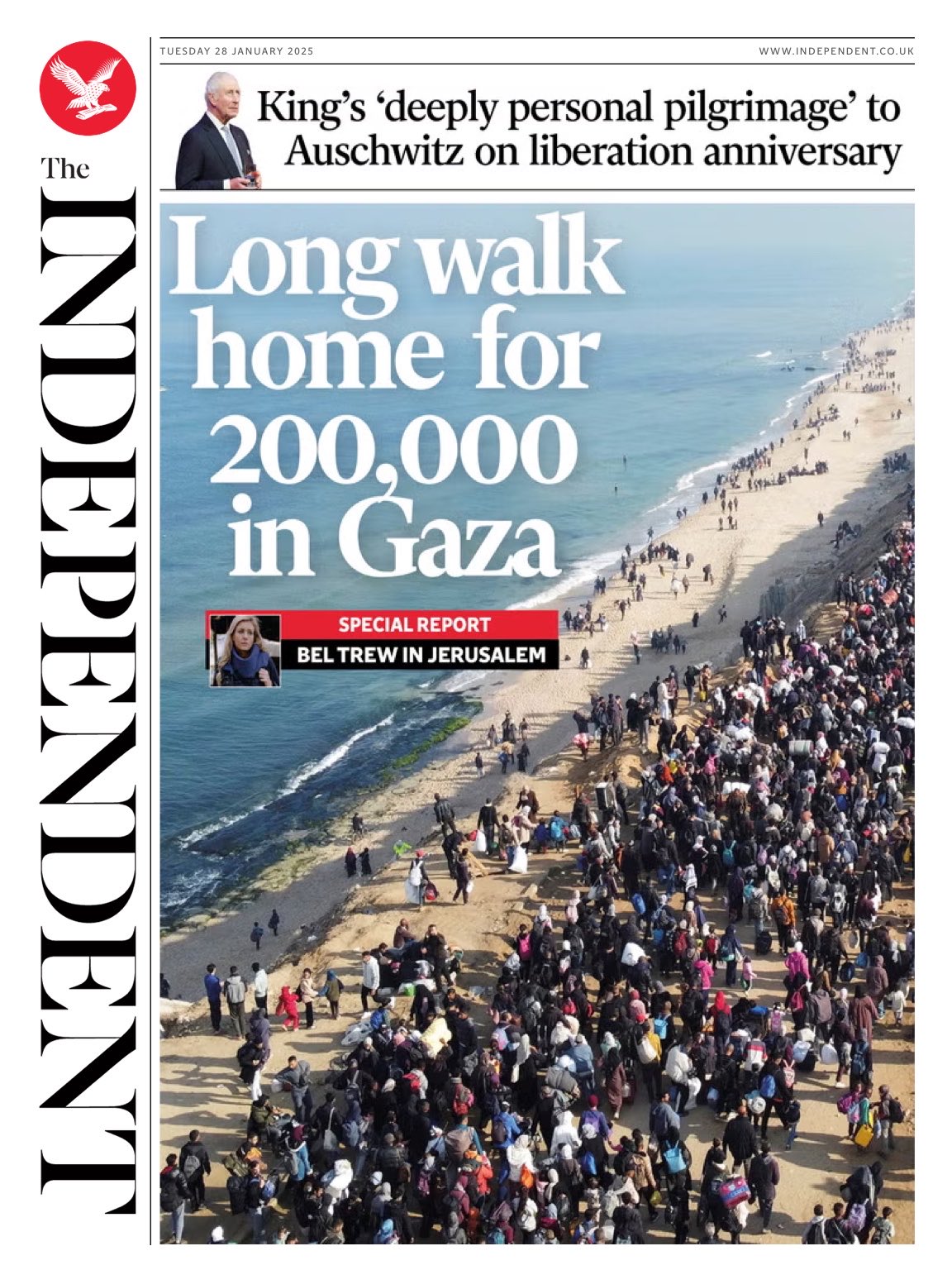 Independent Front Page 28th of January 2025 - Tomorrow's Papers Today!