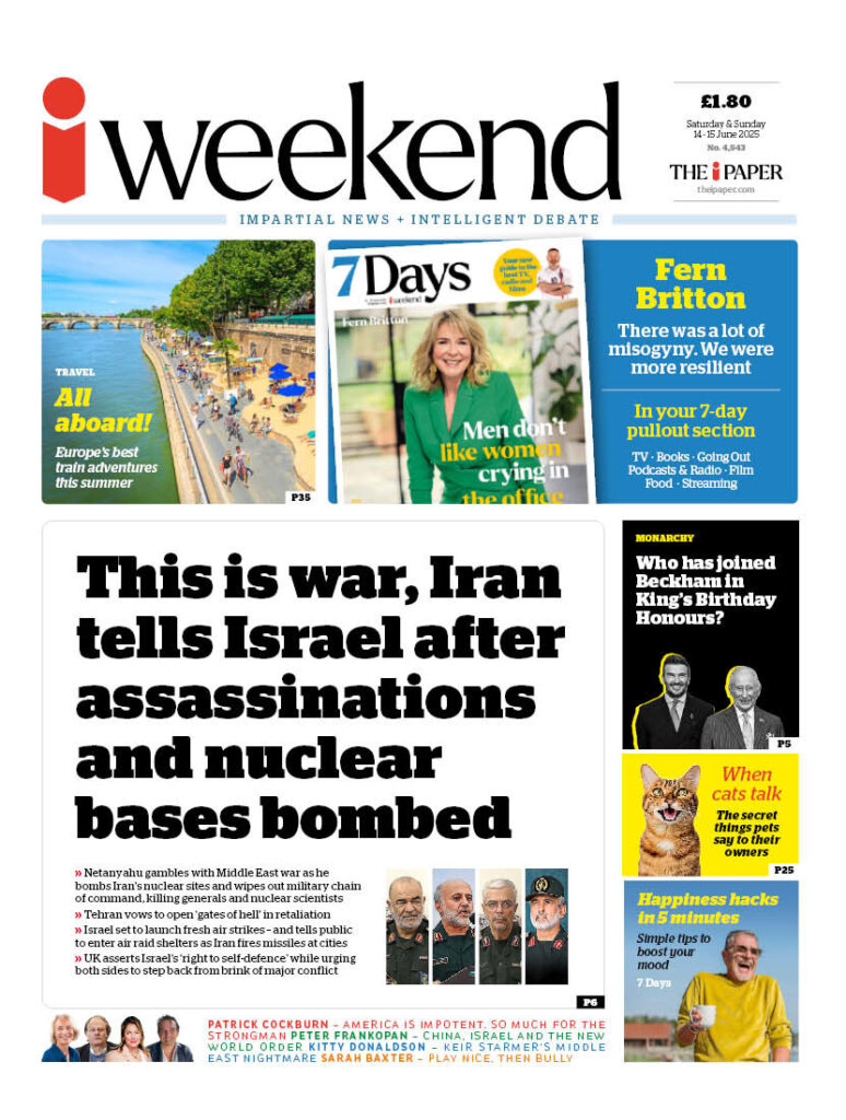 i weekend Front Page 14th of June 2025 - Tomorrow's Papers Today!