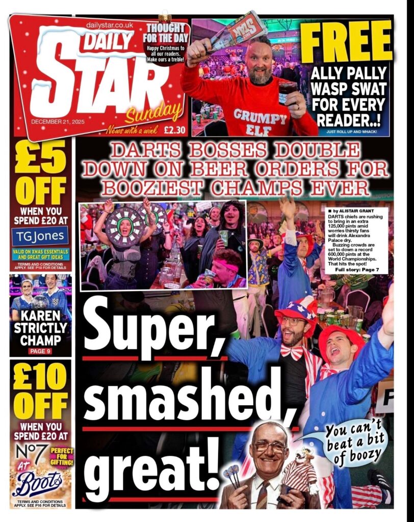 Daily Star Sunday Front Page 21st of December 2025 - Tomorrow's Papers ...