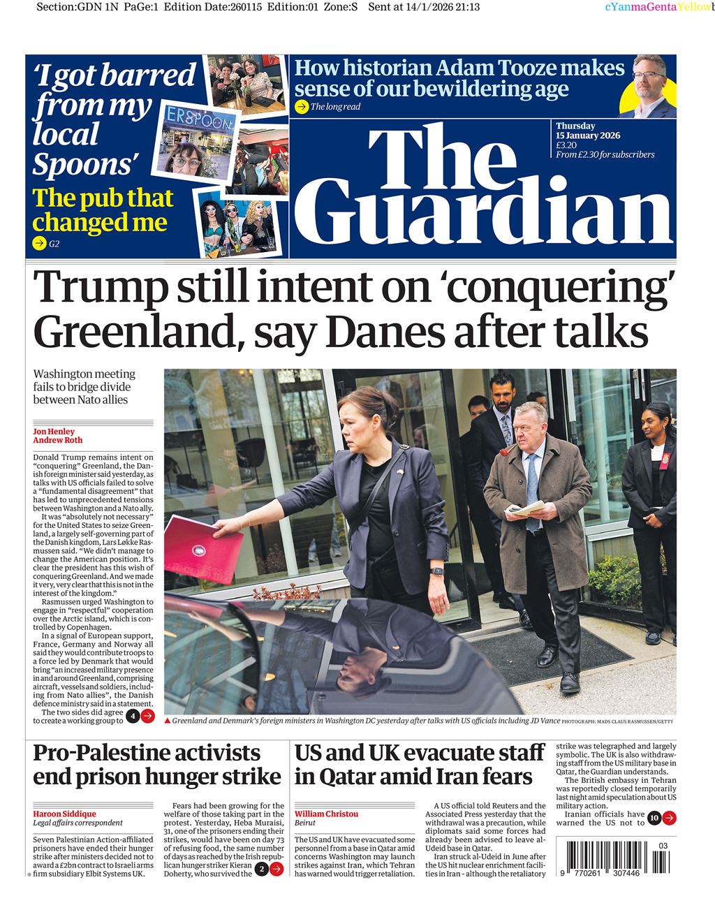 Guardian Front Page 17th of March 2025 - Tomorrow's Papers Today!