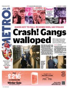 Metro Front Page 13th of January 2026 - Tomorrow's Papers Today!
