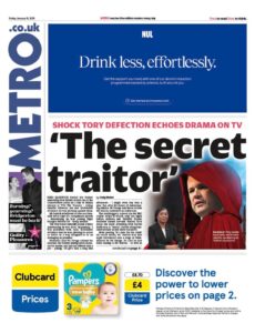 Metro Front Page 16th of January 2026 - Tomorrow's Papers Today!
